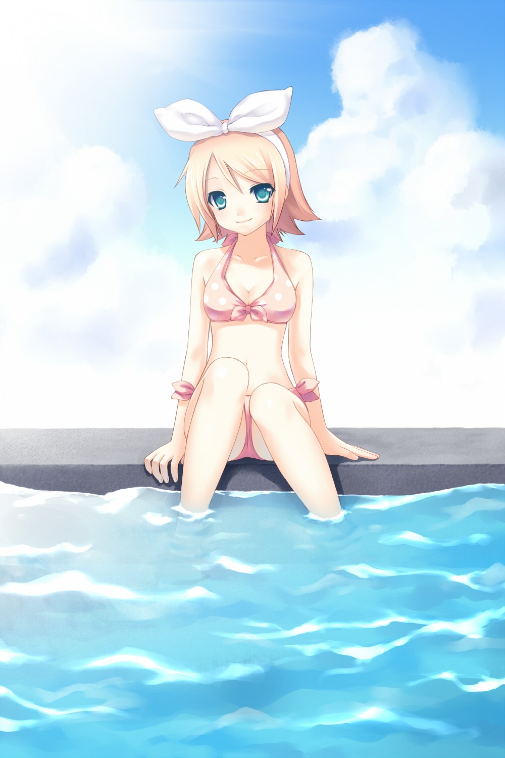 nana mikoto vocaloid kagamine rin bikini swimsuits | #91924 | yande.re